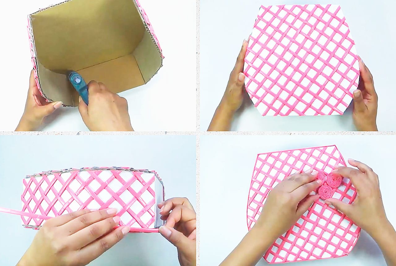 Jarrón Hecho Con Cartón Y Papel Ecobrisa Manualidades